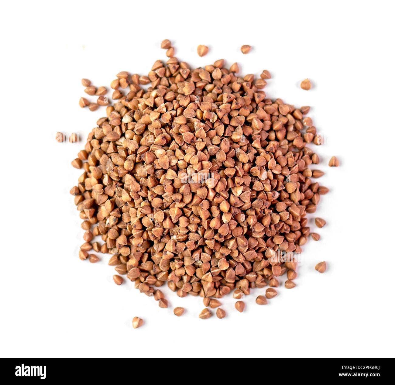 Close-up of dried raw Buckwheat isolated on white, top view Stock Photo ...