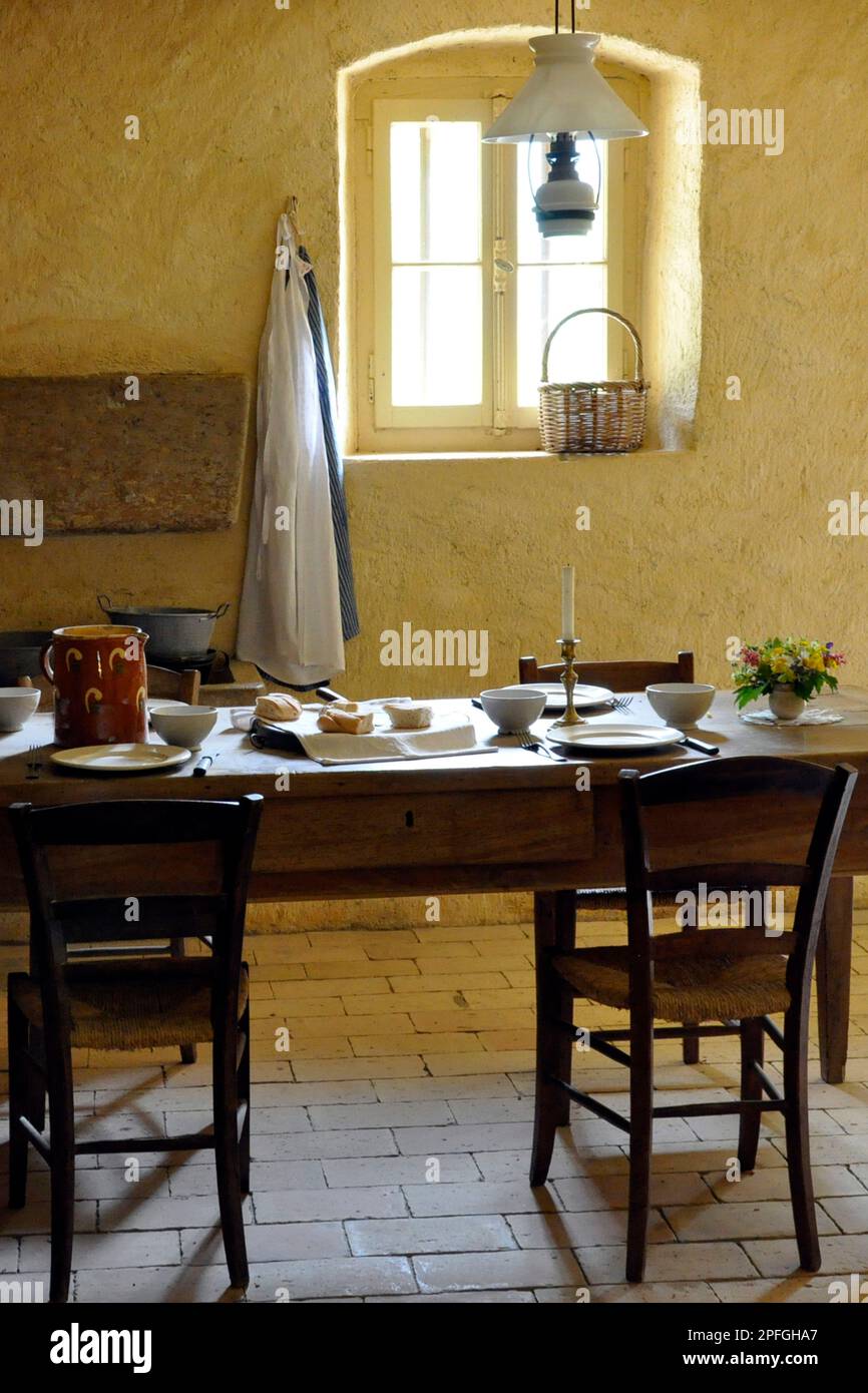Dining room, Ballenberg museum,Switzerland Stock Photo - Alamy