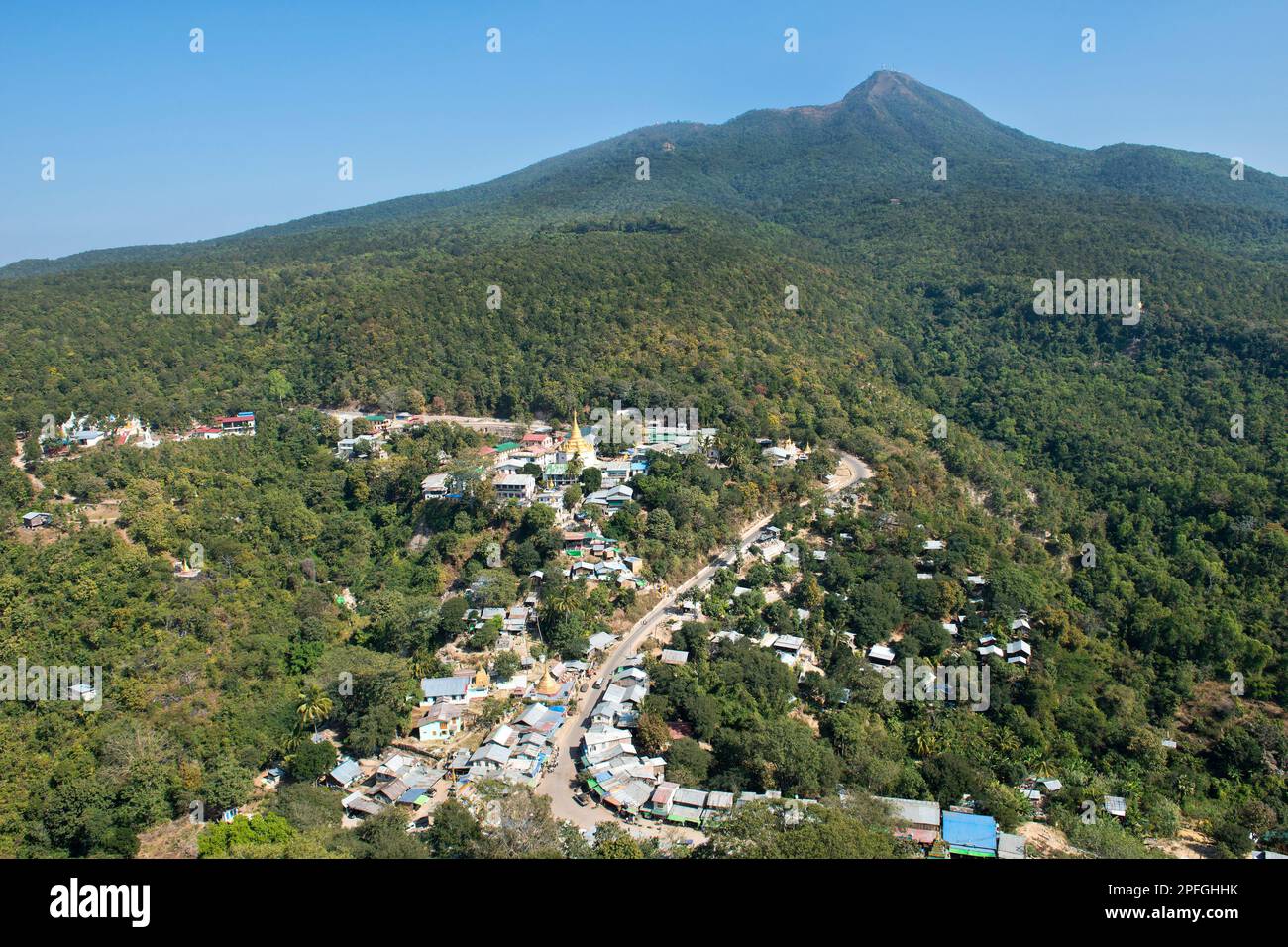 Myanmar, Popa mount, Landscape Stock Photo - Alamy