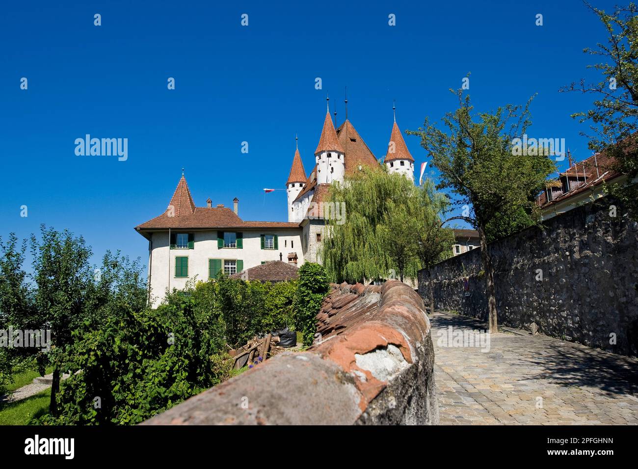 Switzerland, Canton Bern, Thun, old castle Stock Photo - Alamy
