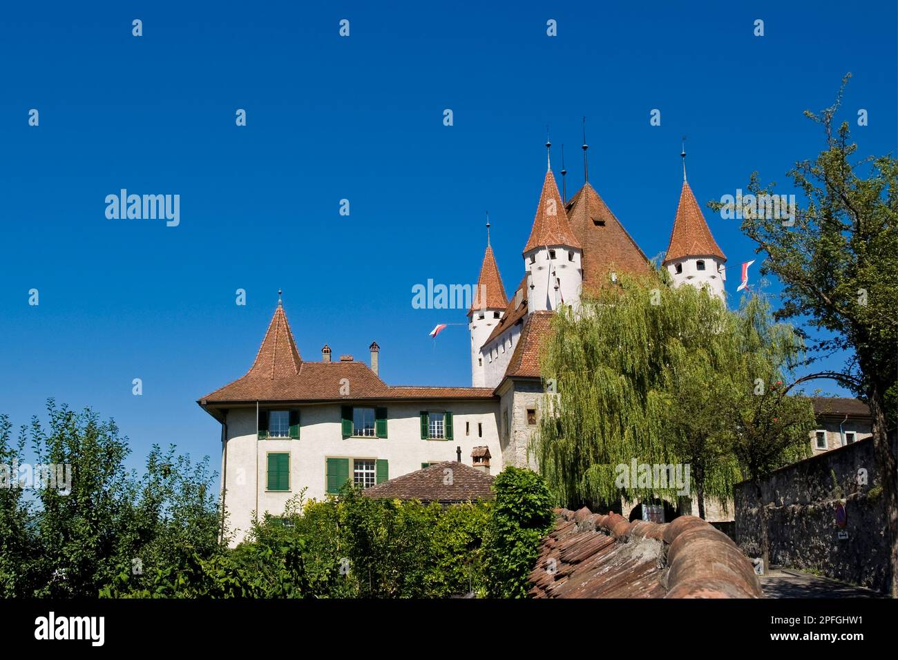 Switzerland, Canton Bern, Thun, old castle Stock Photo - Alamy