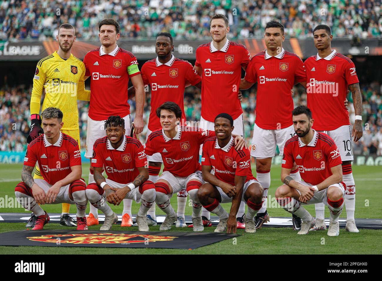 Manchester United team group during the UEFA Europa League match, Round ...