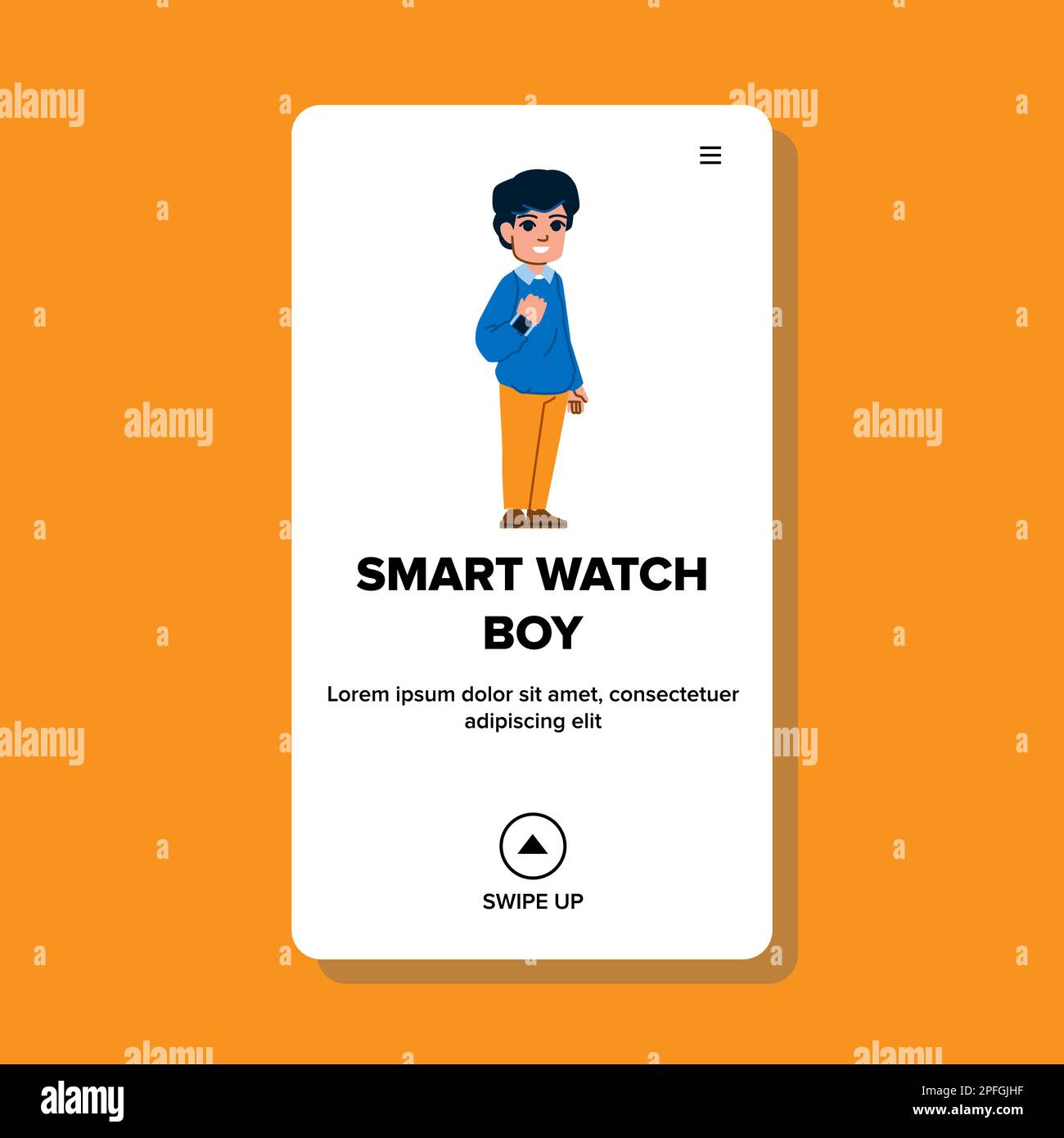 smart watch boy vector Stock Vector Image & Art - Alamy