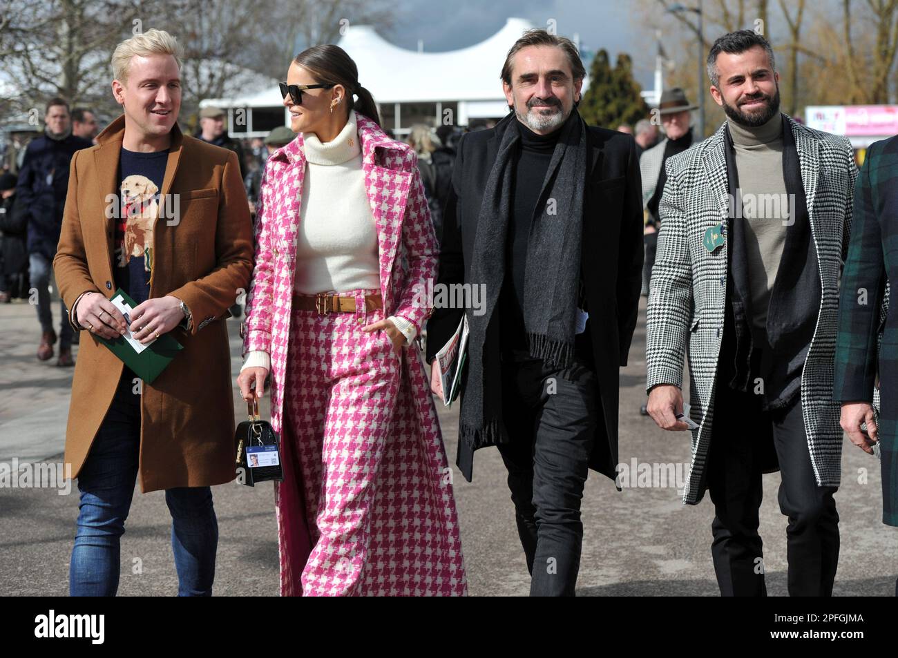 Crowds enter the racecourse including Gareth Locke from Made in Chelsea ...
