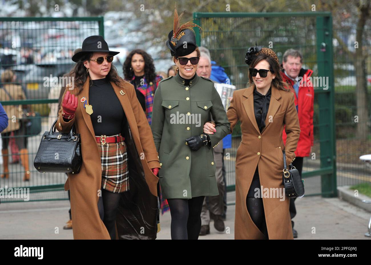 Crowds enter the racecourse including Laura Collett part of Team GB ...