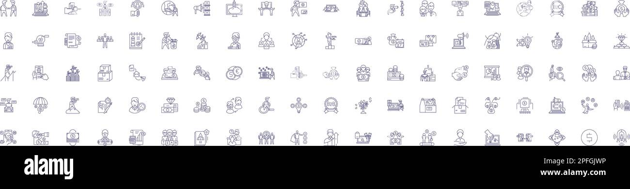 Sales System Line Icons Signs Set Design Collection Of Sale System Automation Management