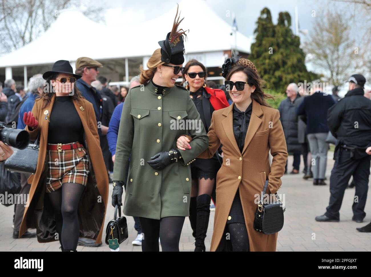 Crowds enter the racecourse including Laura Collett part of Team GB ...