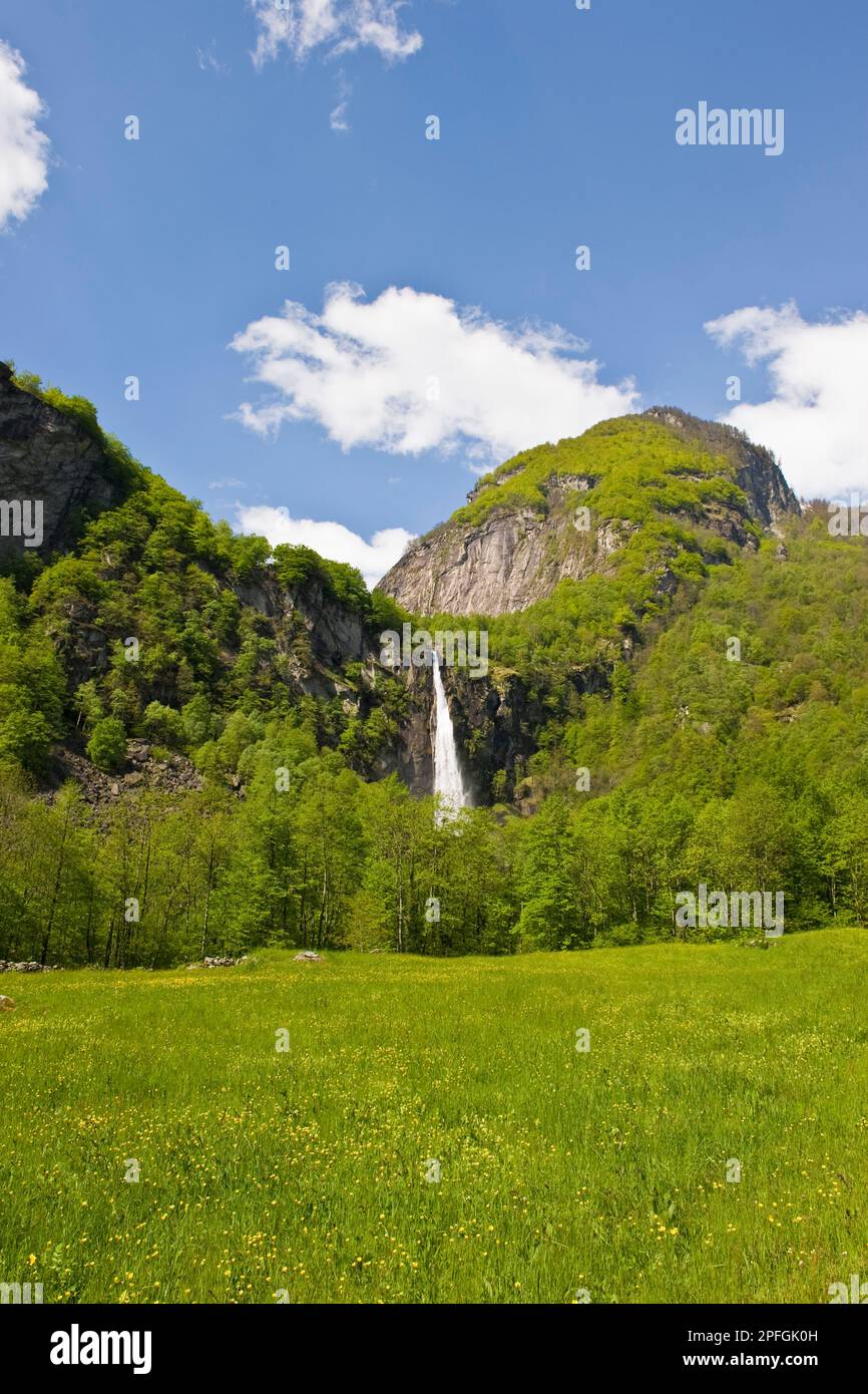 Foroglio, Waterfall, Bavona valley, Canton Ticino, Switzerland Stock ...