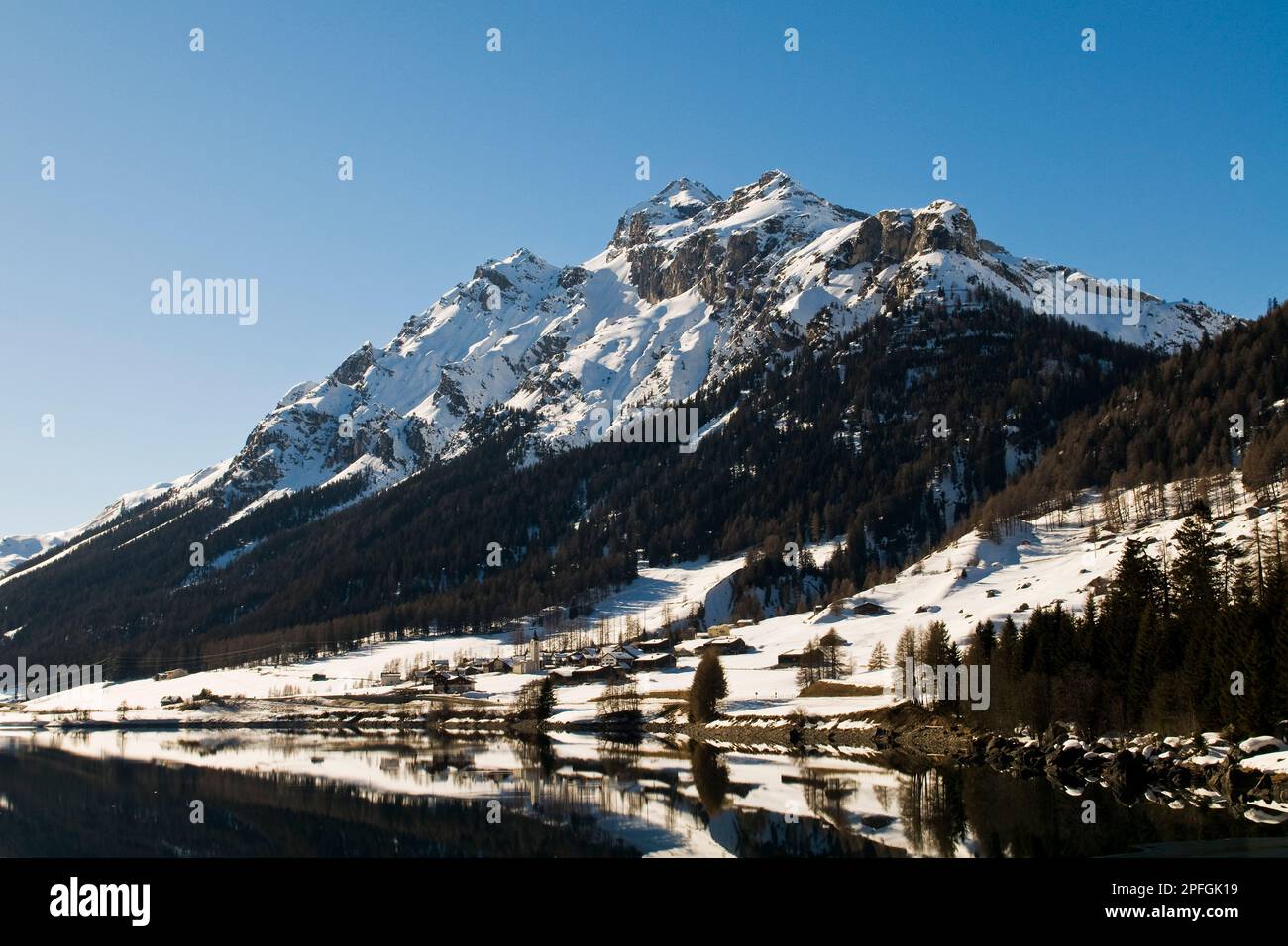 Switzerland, Canton Grisons, Sufner lake Stock Photo - Alamy