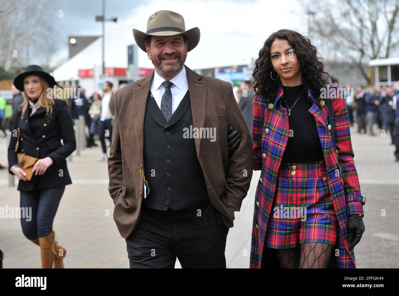 Crowds Enter The Racecourse Including Tv Presenter From Diy Sos Nick