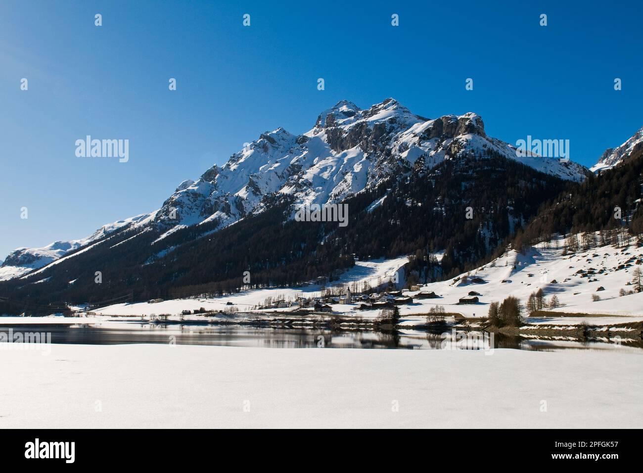 Switzerland, Canton Grisons, Sufner lake Stock Photo - Alamy