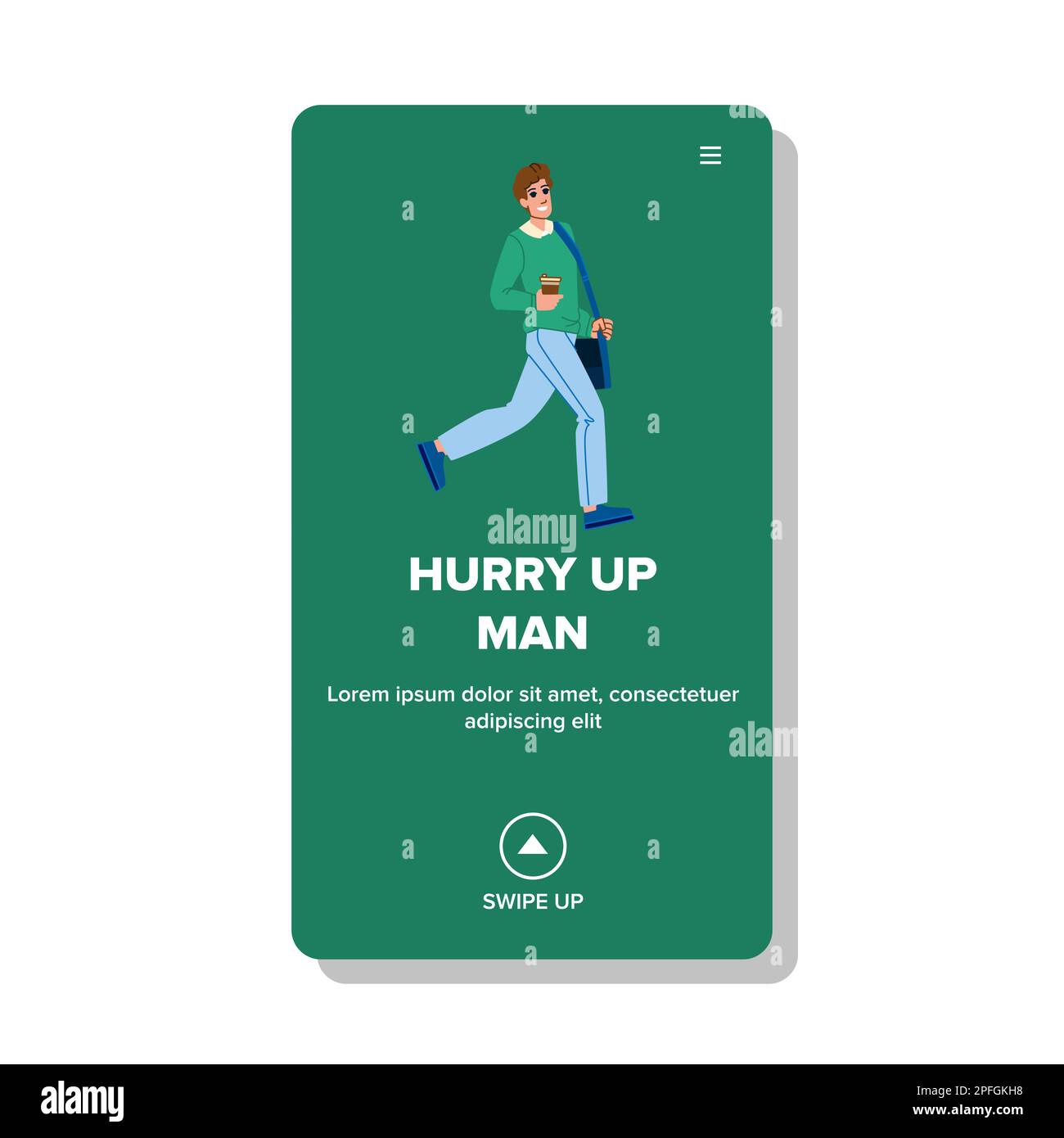 hurry up man vector Stock Vector Image & Art - Alamy