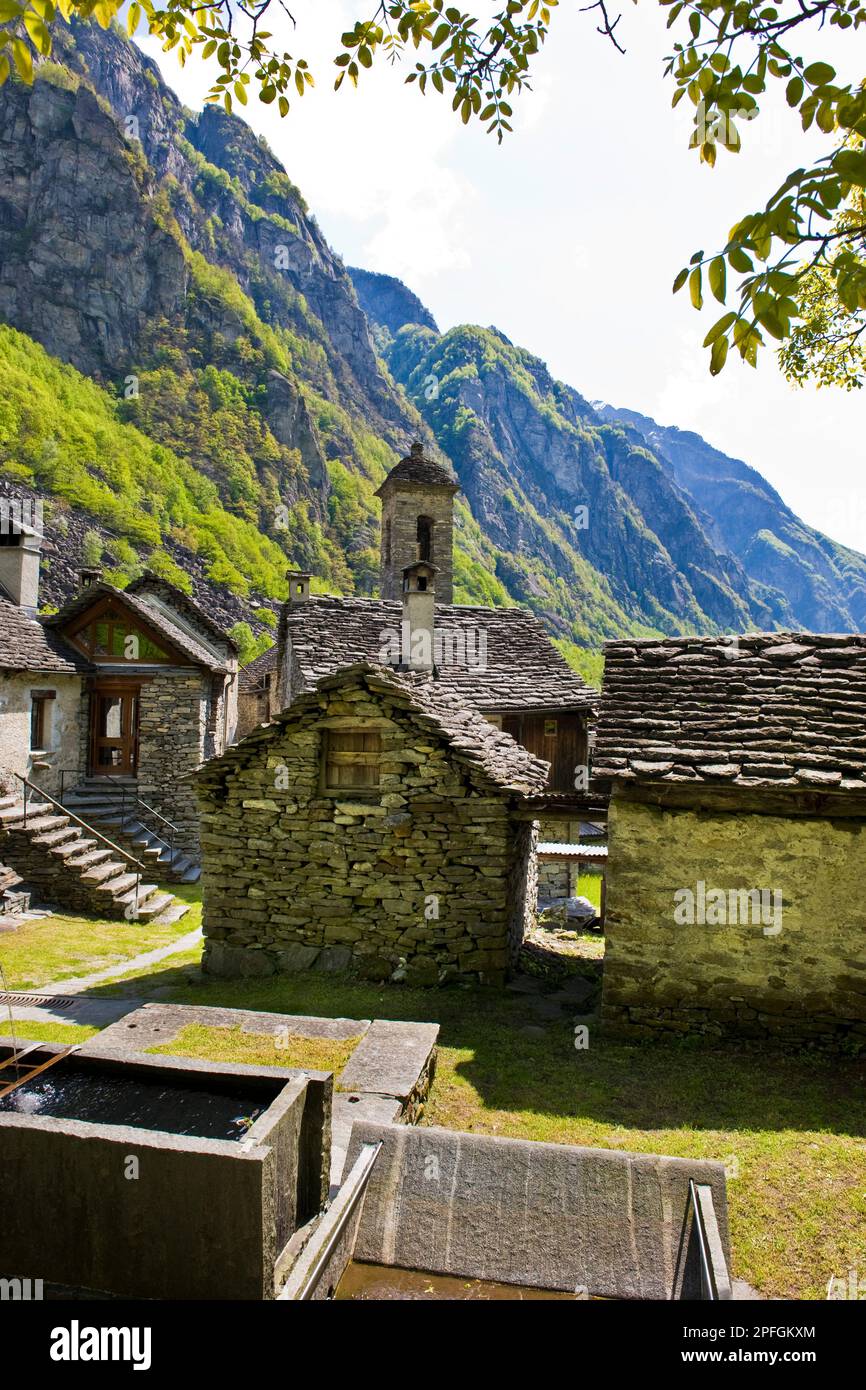 Foroglio, Bavona valley, Canton Ticino, Switzerland Stock Photo - Alamy