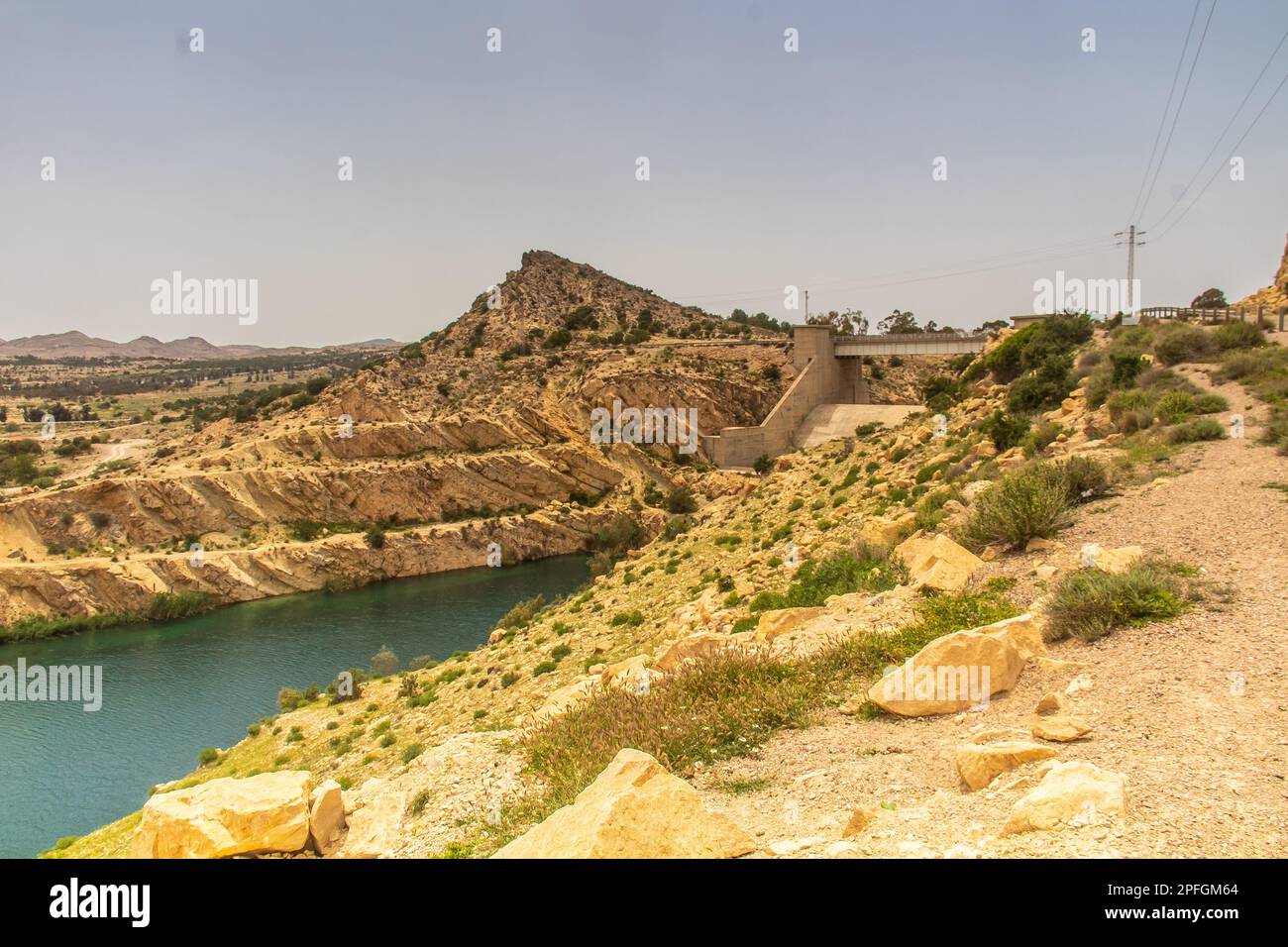 The Majestic El Haouareb Dam in Kairouan, Tunisia. North Africa Stock ...