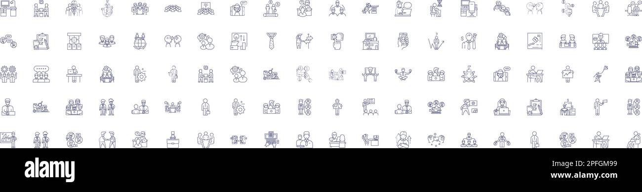 Social entrepreneurship line icons signs set. Design collection of ...