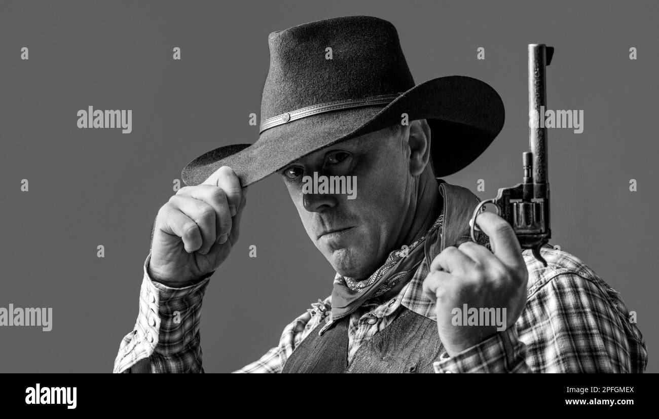 American cowboy. Cowboy wearing hat. Western life. Guy in cowboy hat ...