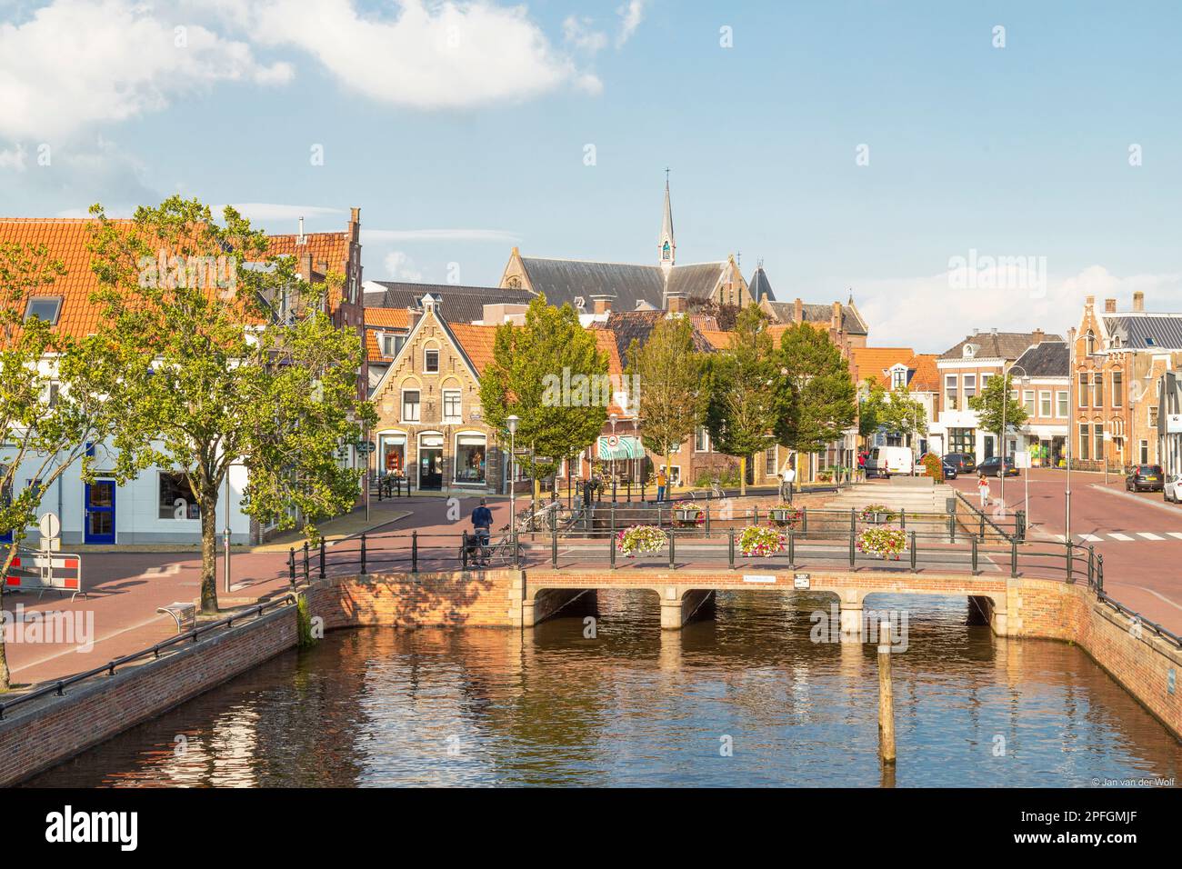 Cityscape of the town of Sneek in Friesland Stock Photo - Alamy
