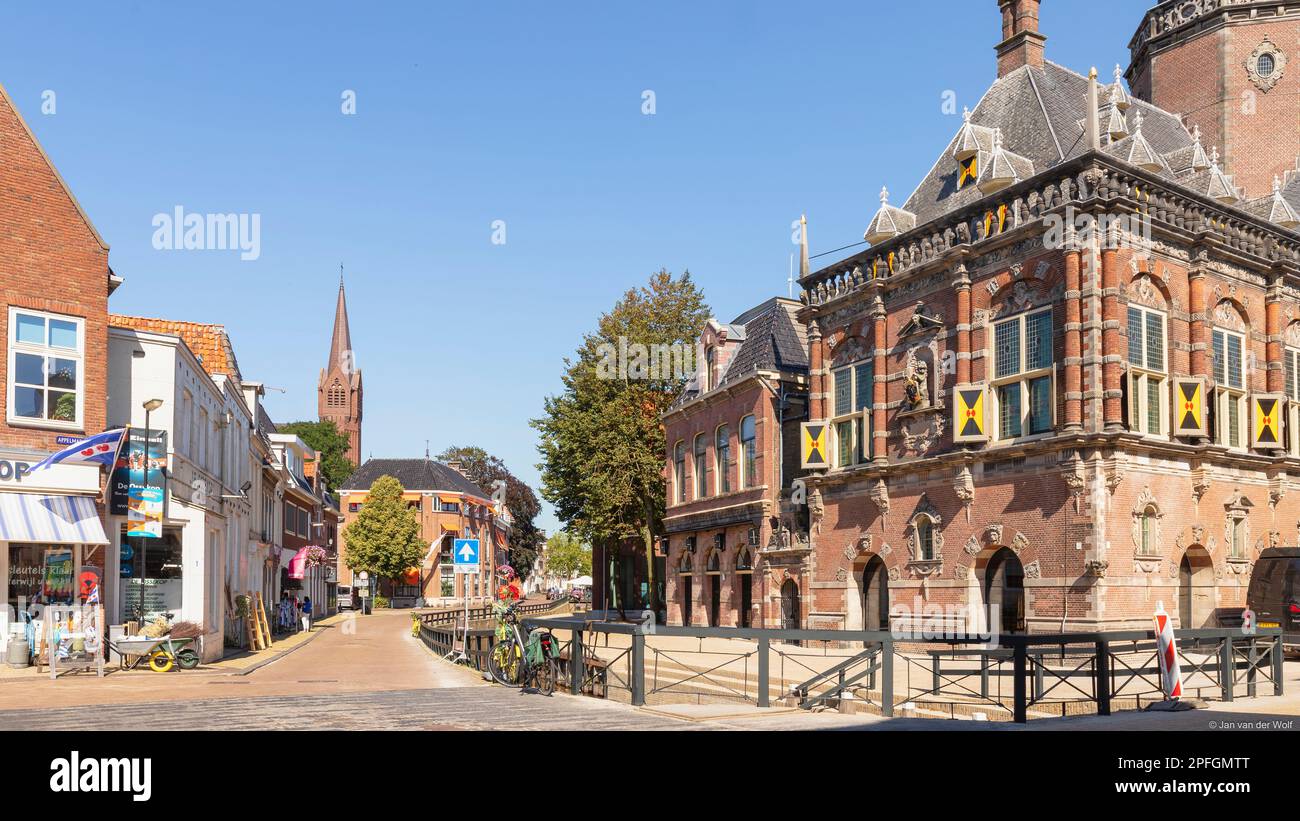 Picturesque town of Bolsward in the province of Friesland, Netherlands ...