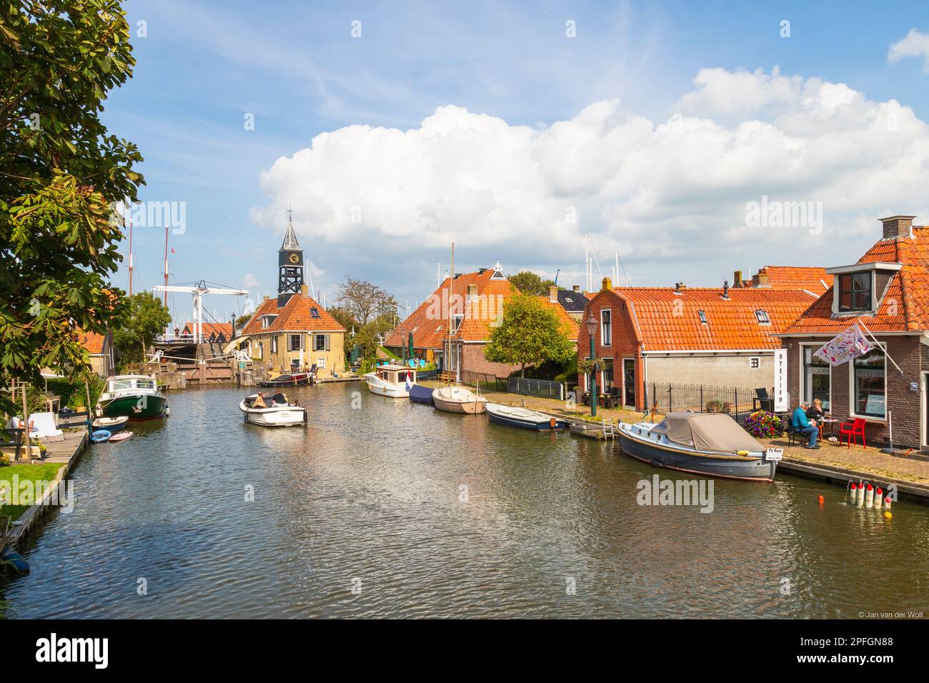 Old picturesque village of Hindeloopen in Friesland Stock Photo - Alamy