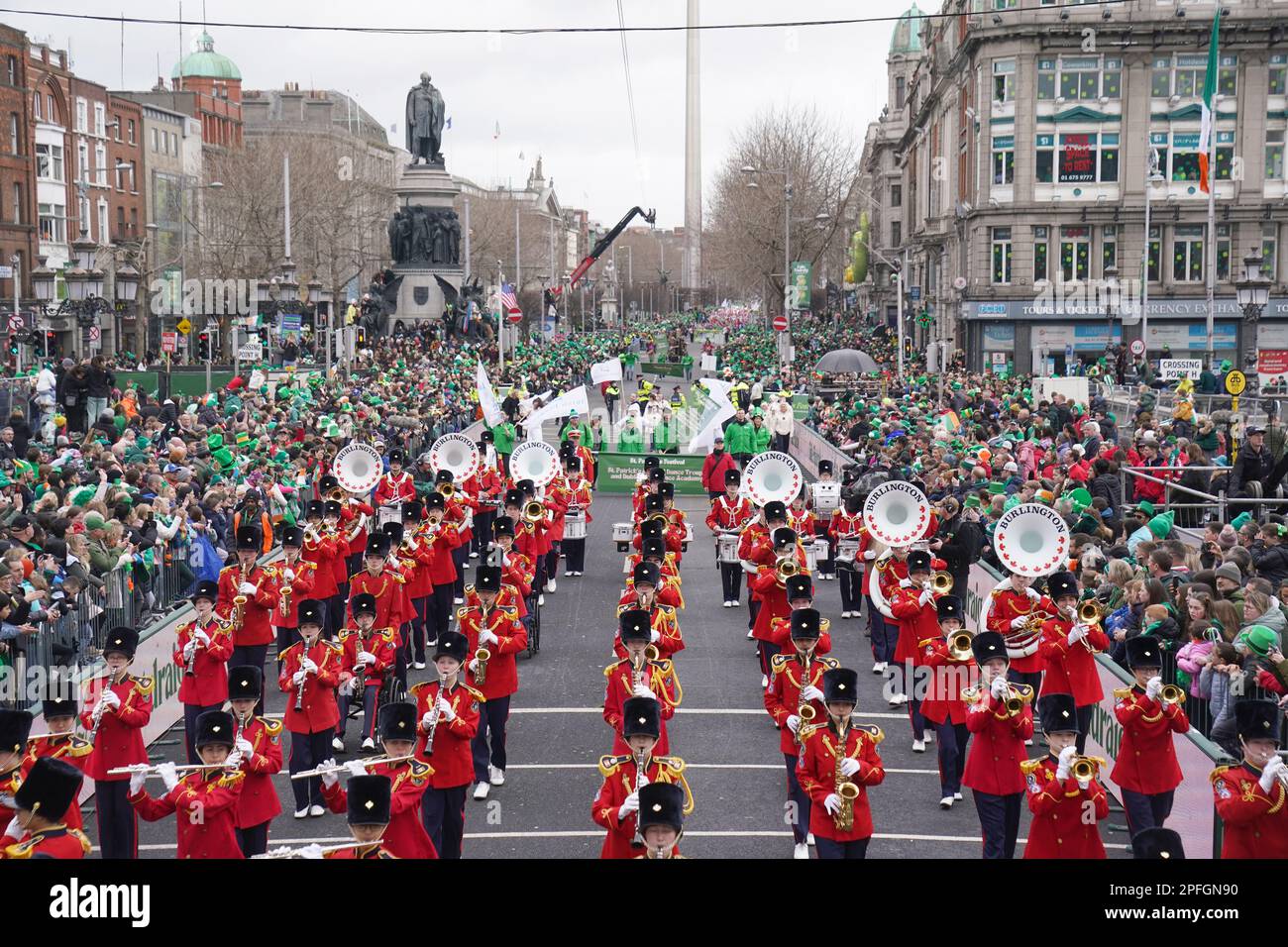 Performers take part in the St Patrick's Day Parade in Dublin. Picture ...