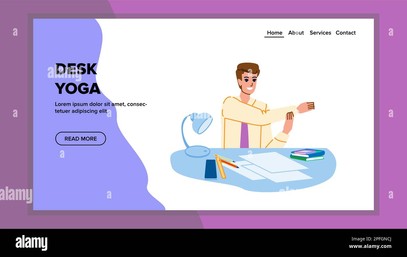 desk yoga vector Stock Vector Image & Art - Alamy