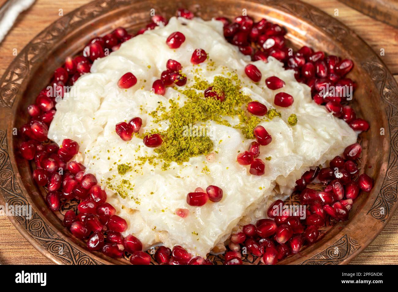 Gullac dessert. Milky dessert made special for the month of Ramadan ...