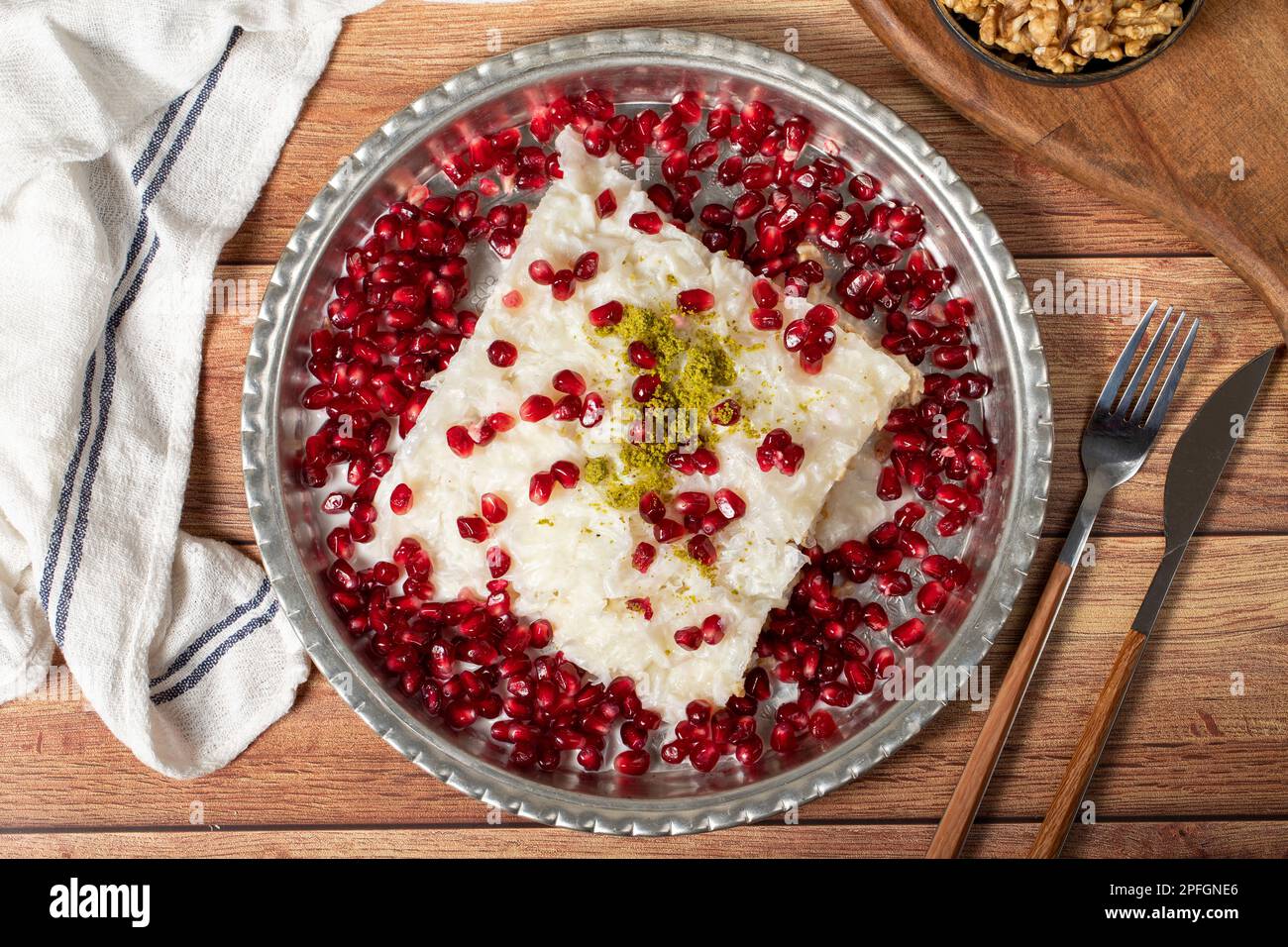 Gullac dessert. Milky dessert made special for the month of Ramadan ...