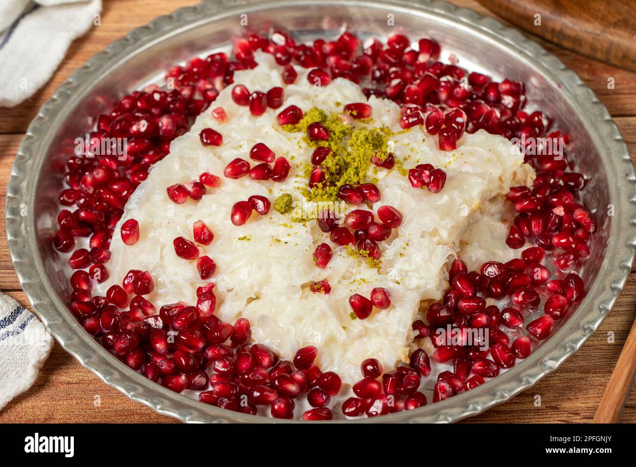 Gullac dessert. Milky dessert made special for the month of Ramadan ...
