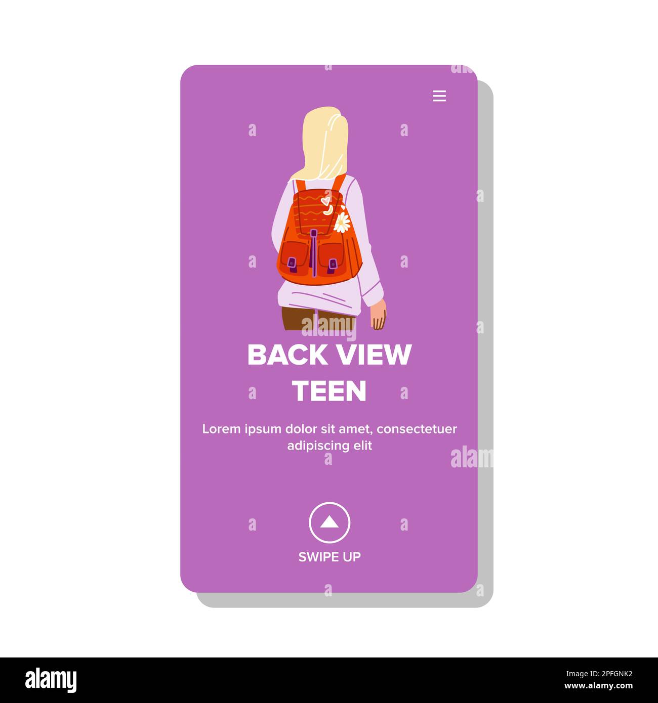 Child posing back view Stock Vector Images - Alamy