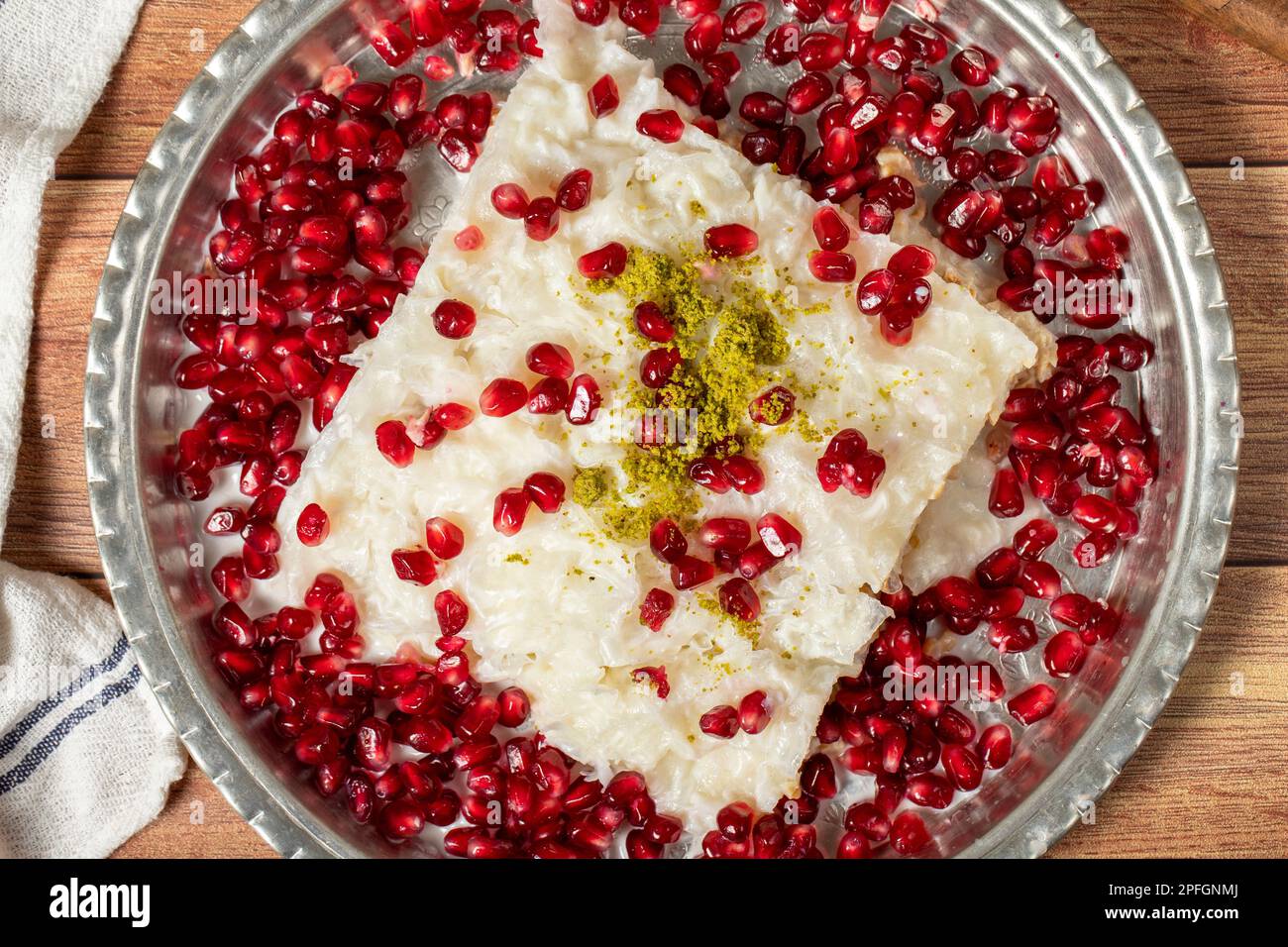 Gullac dessert. Milky dessert made special for the month of Ramadan ...