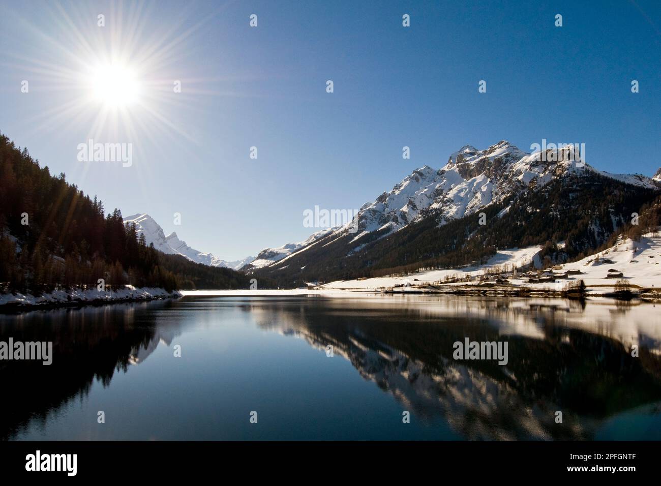 Switzerland, Canton Grisons, Sufner lake Stock Photo - Alamy