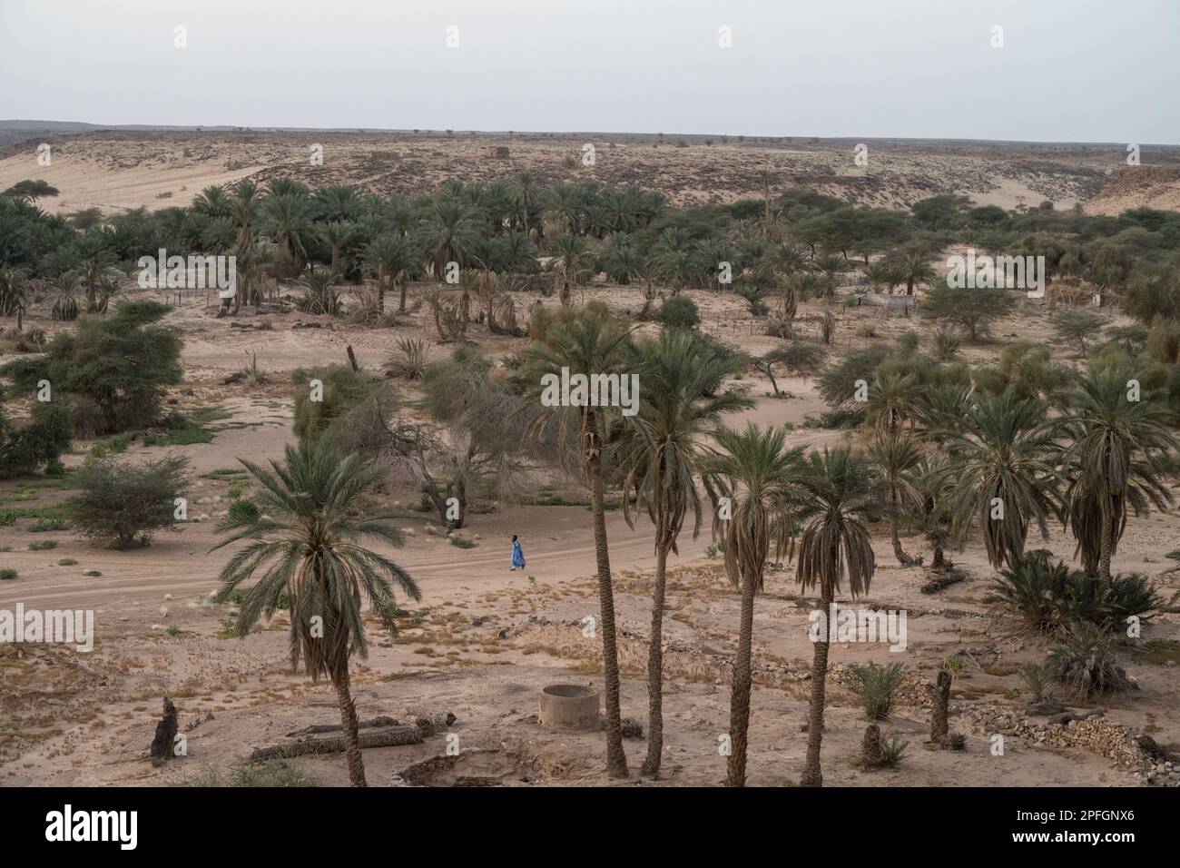 The crumbling stone walls and ruins of the ancient desert city of ...