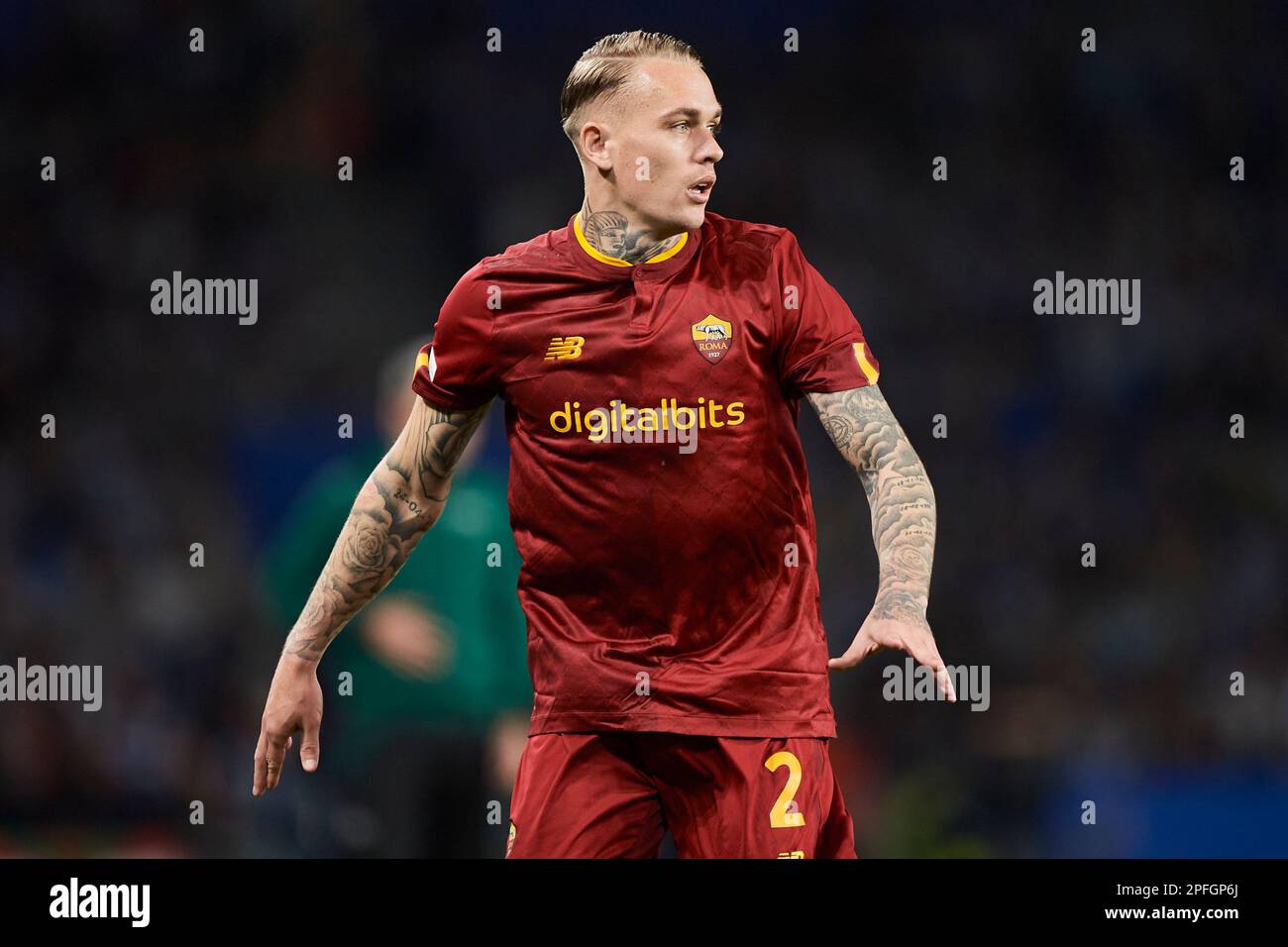 Rick Karsdorp of AS Roma during the UEFA Europa League match, Round of ...