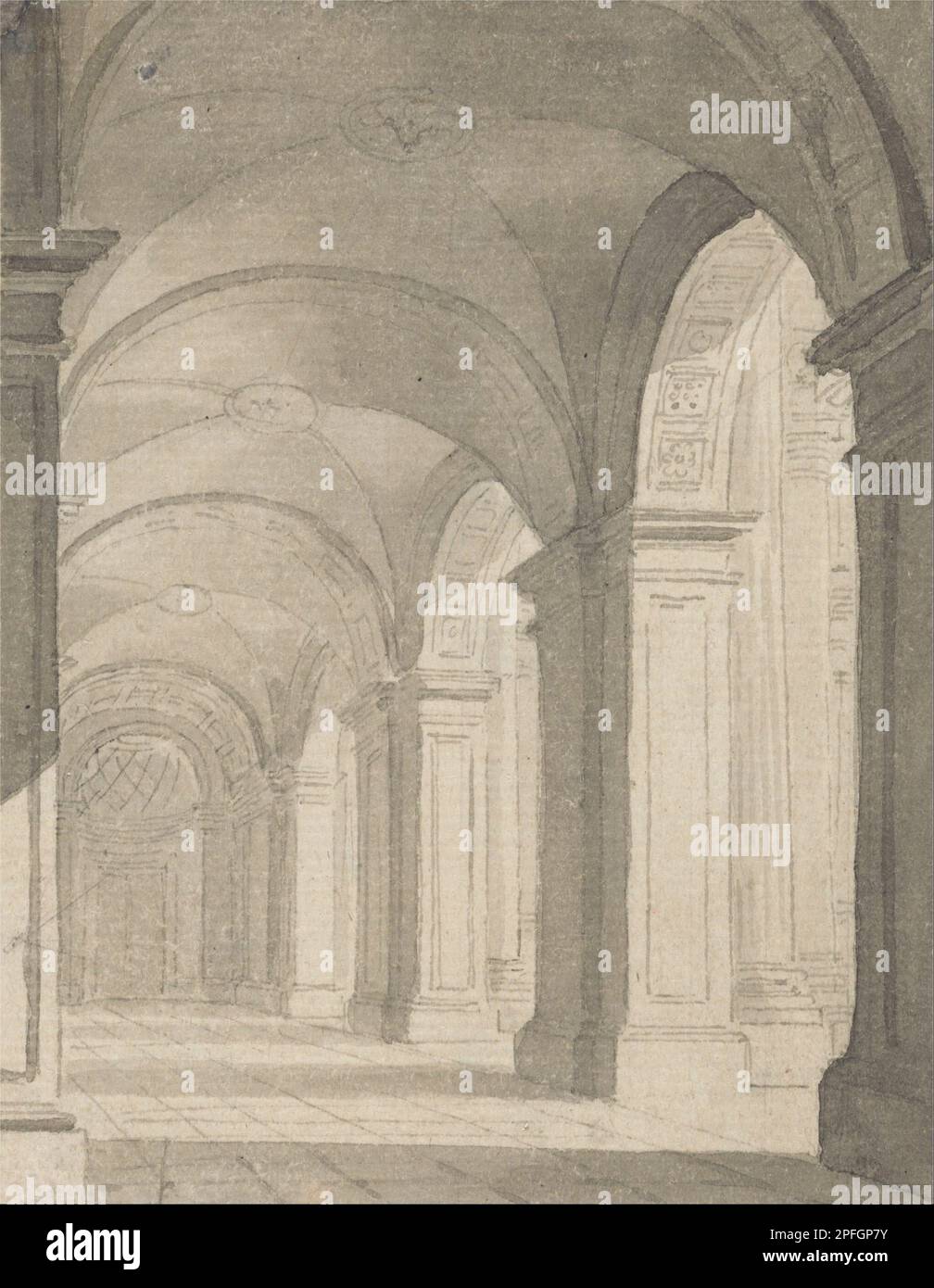 Colonnade with Vaulted Roof by Paul Sandby Stock Photo - Alamy