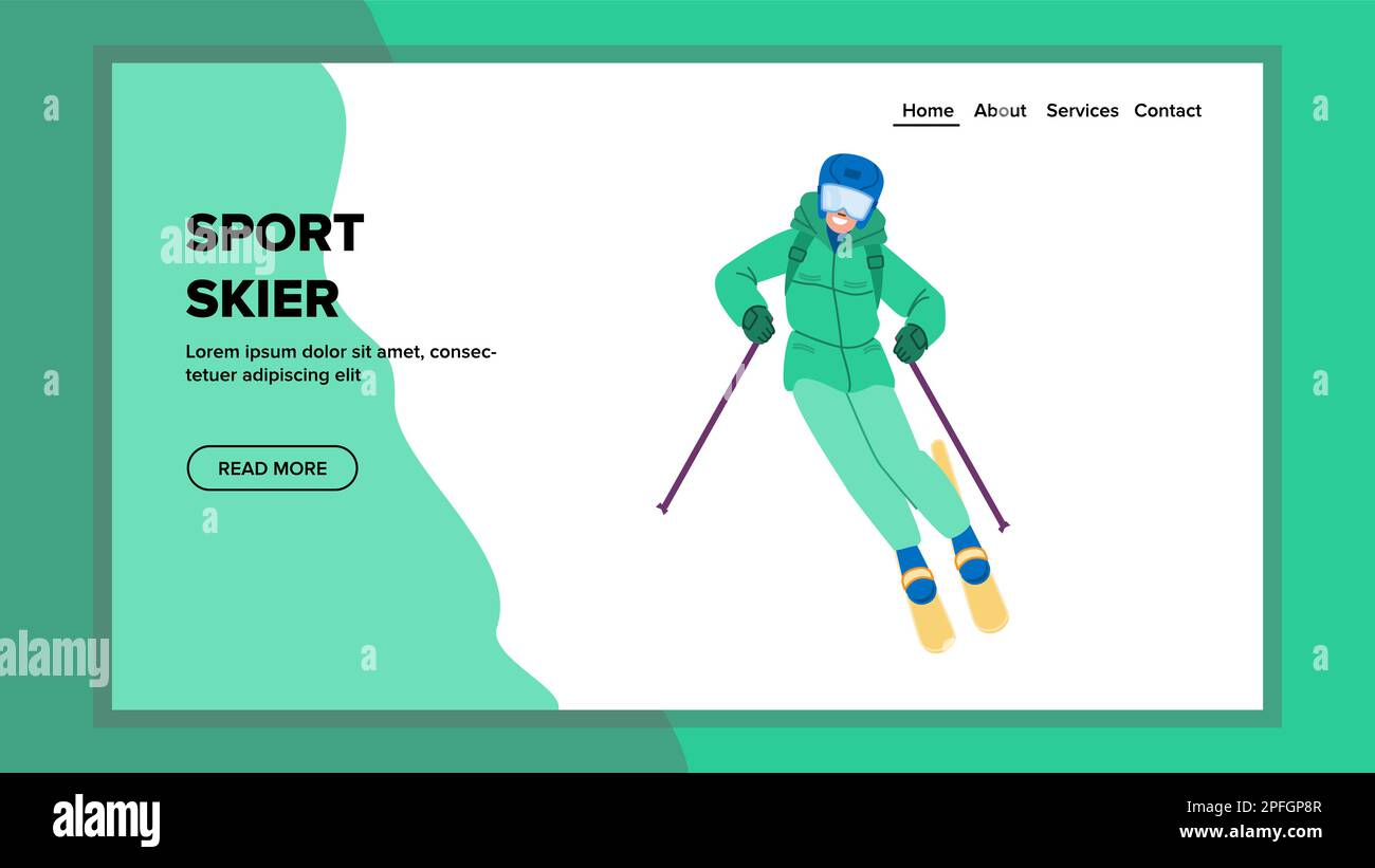 sport skier vector Stock Vector Image & Art - Alamy