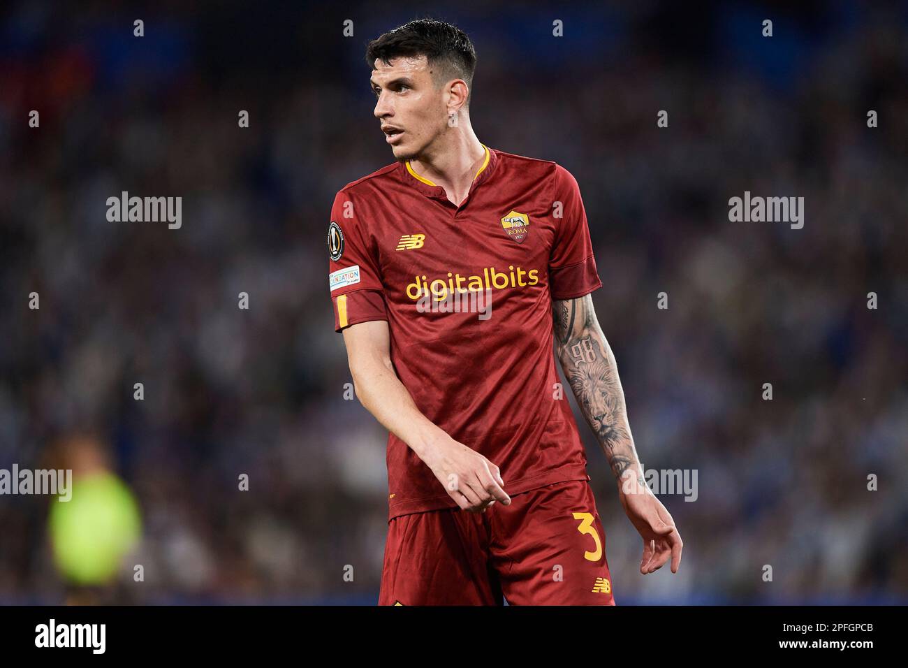Roger Ibanez of AS Roma during the UEFA Europa League match, Round of ...