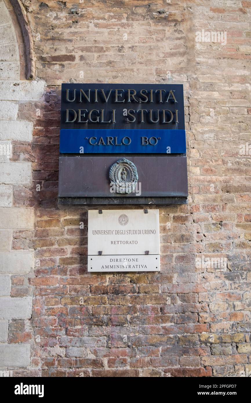 Italy, Urbino, Carlo Bo university Stock Photo - Alamy