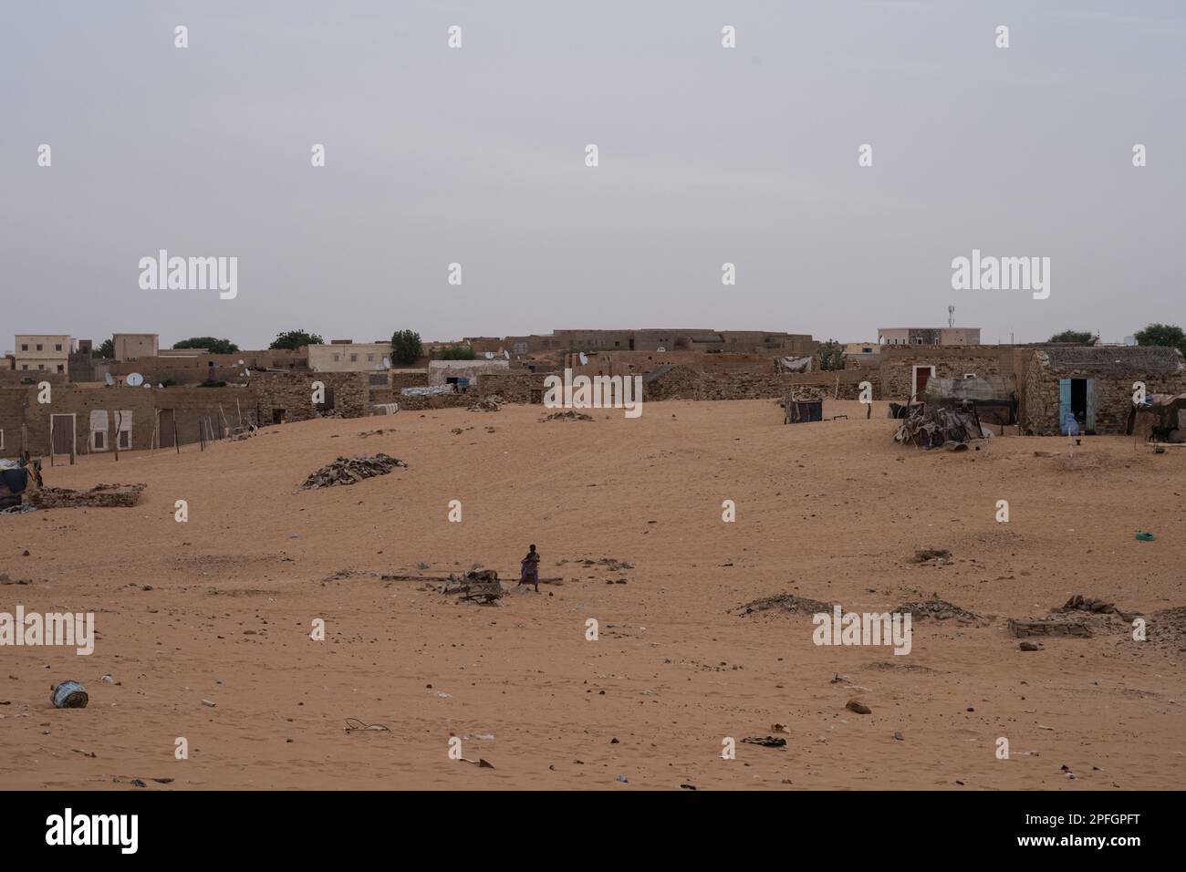 The ancient city of Chinguetti, Mauritania, filled with sand and ...