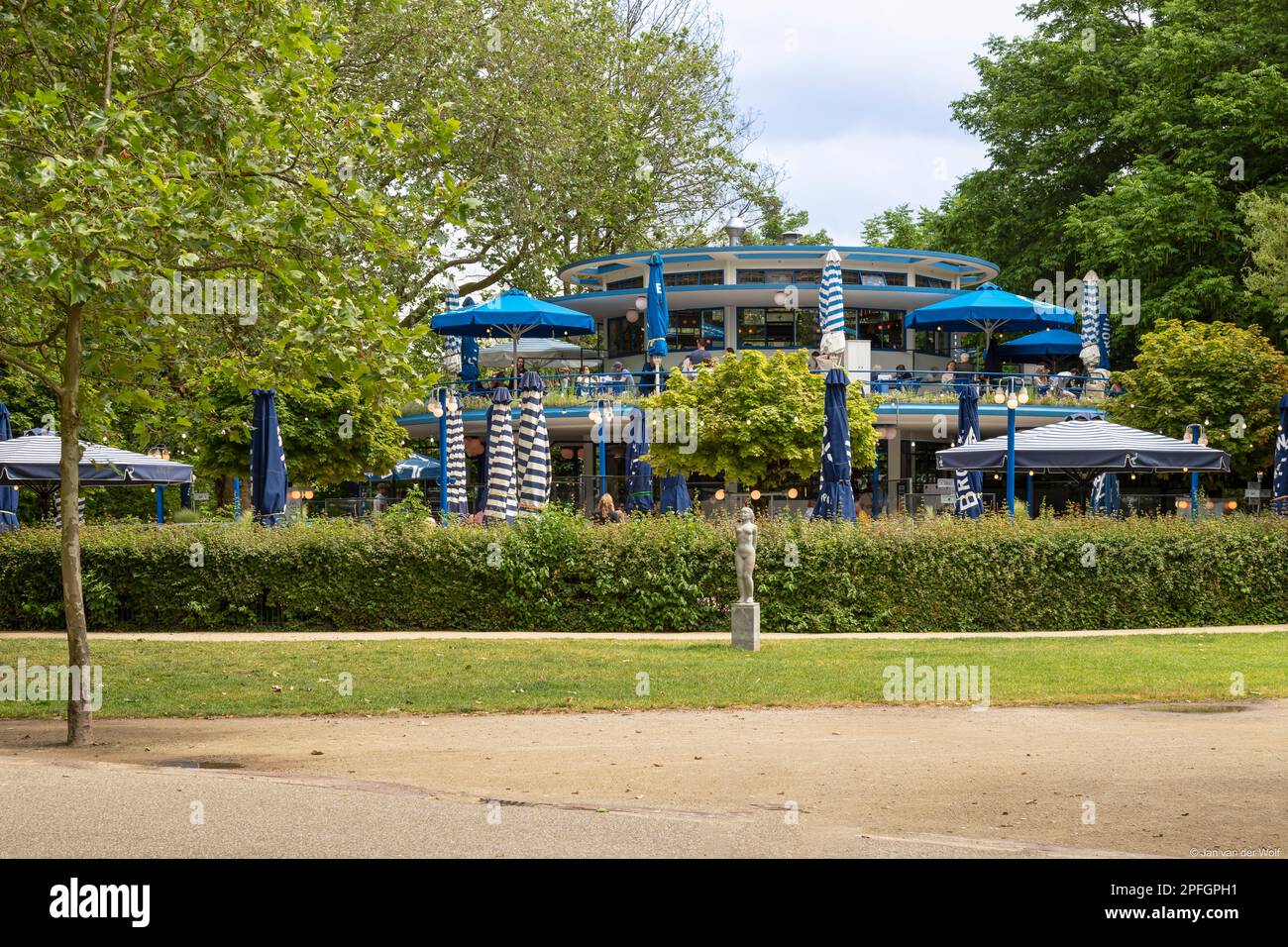 Blue Tea House tasting room in the Vondelpark in Amsterdam Stock Photo ...