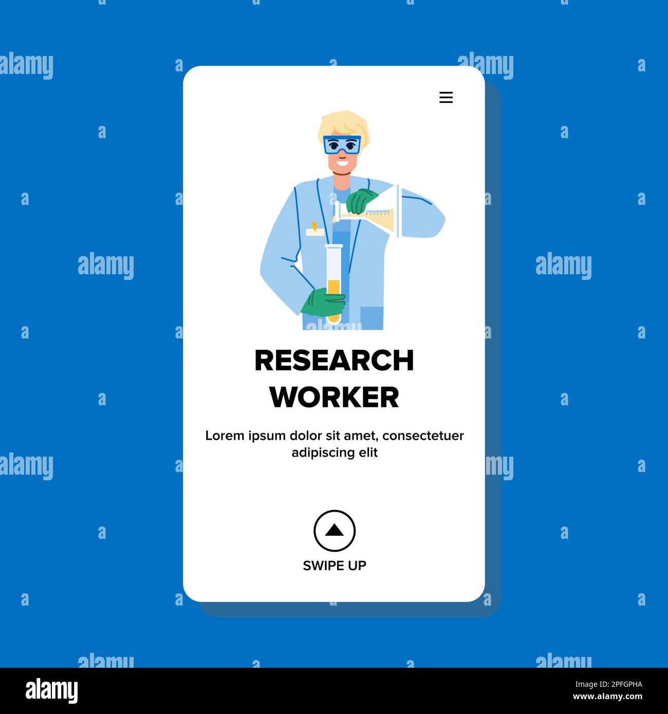 research worker vector Stock Vector Image & Art - Alamy