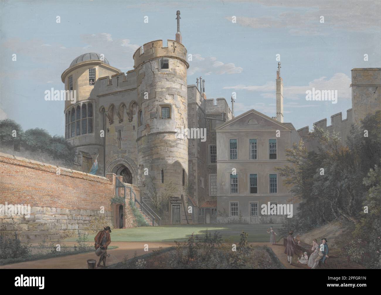 The Norman Gate and Deputy Governor's House circa 1765 by Paul Sandby ...