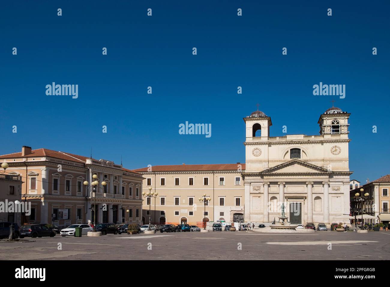 Italy, L'Aquila, Duomo square Stock Photo - Alamy