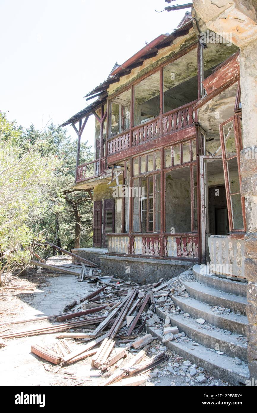 Villa De Vecchi known as Mussolini's House on Rhodes Island Stock Photo ...