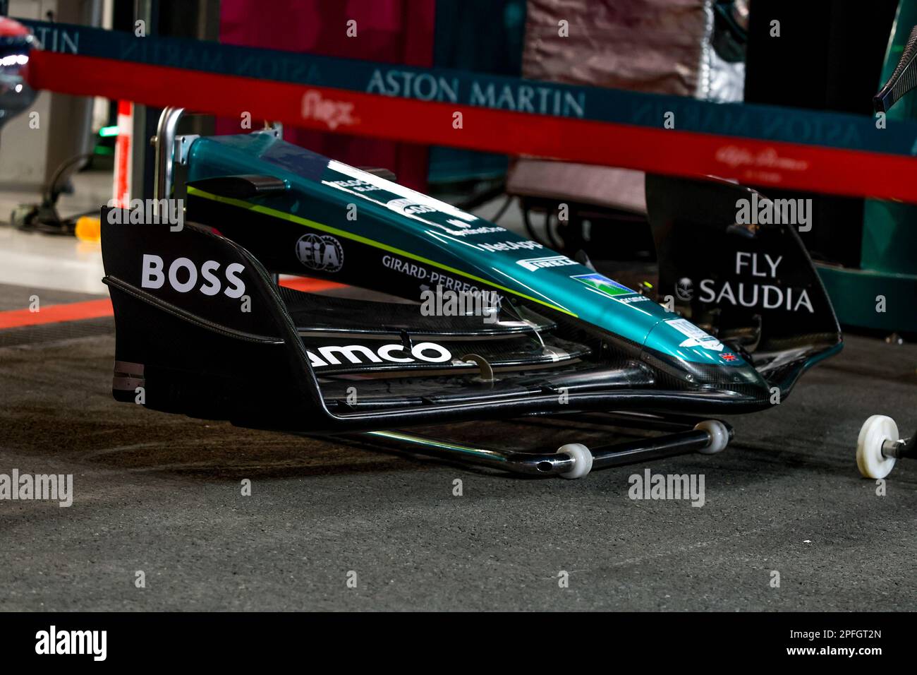 Jeddah, Saudi Arabia. 16th Mar, 2023. Aston Martin AMR23 front wing, F1 ...