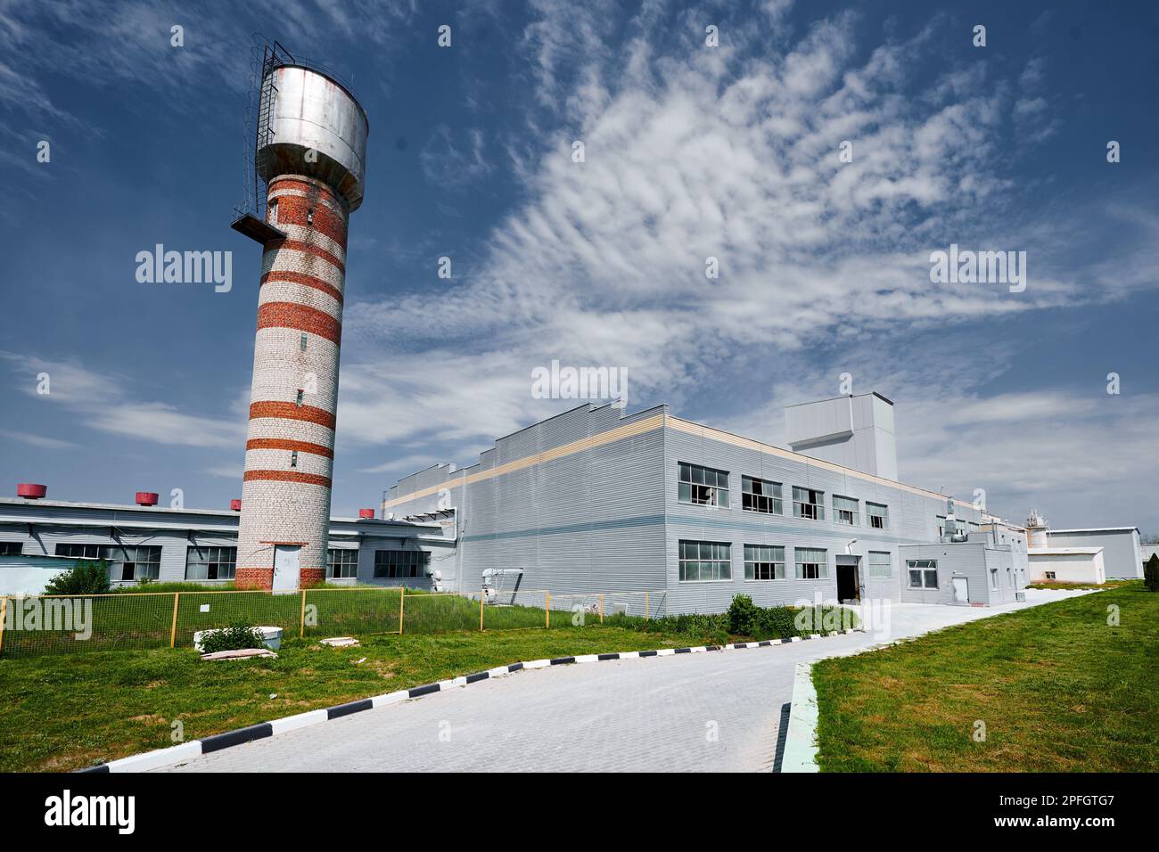 Building of plant workshop for silica blocks production Stock Photo - Alamy