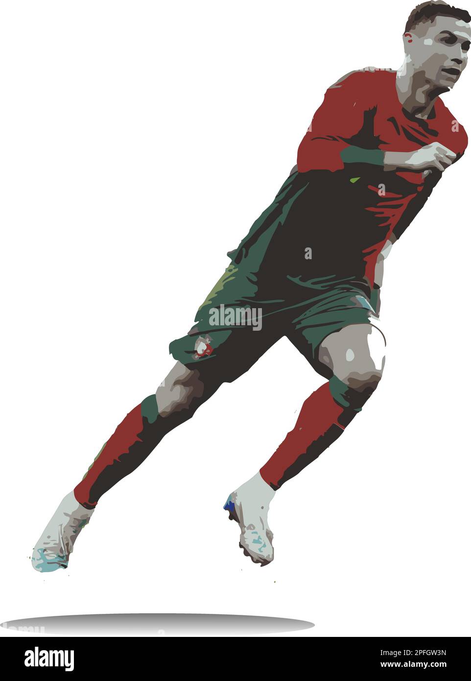 Cristiano Ronaldo Portuguese professional football player Vector ...