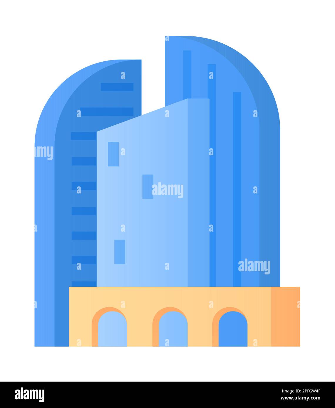 City buildings - modern flat design style single isolated image Stock ...