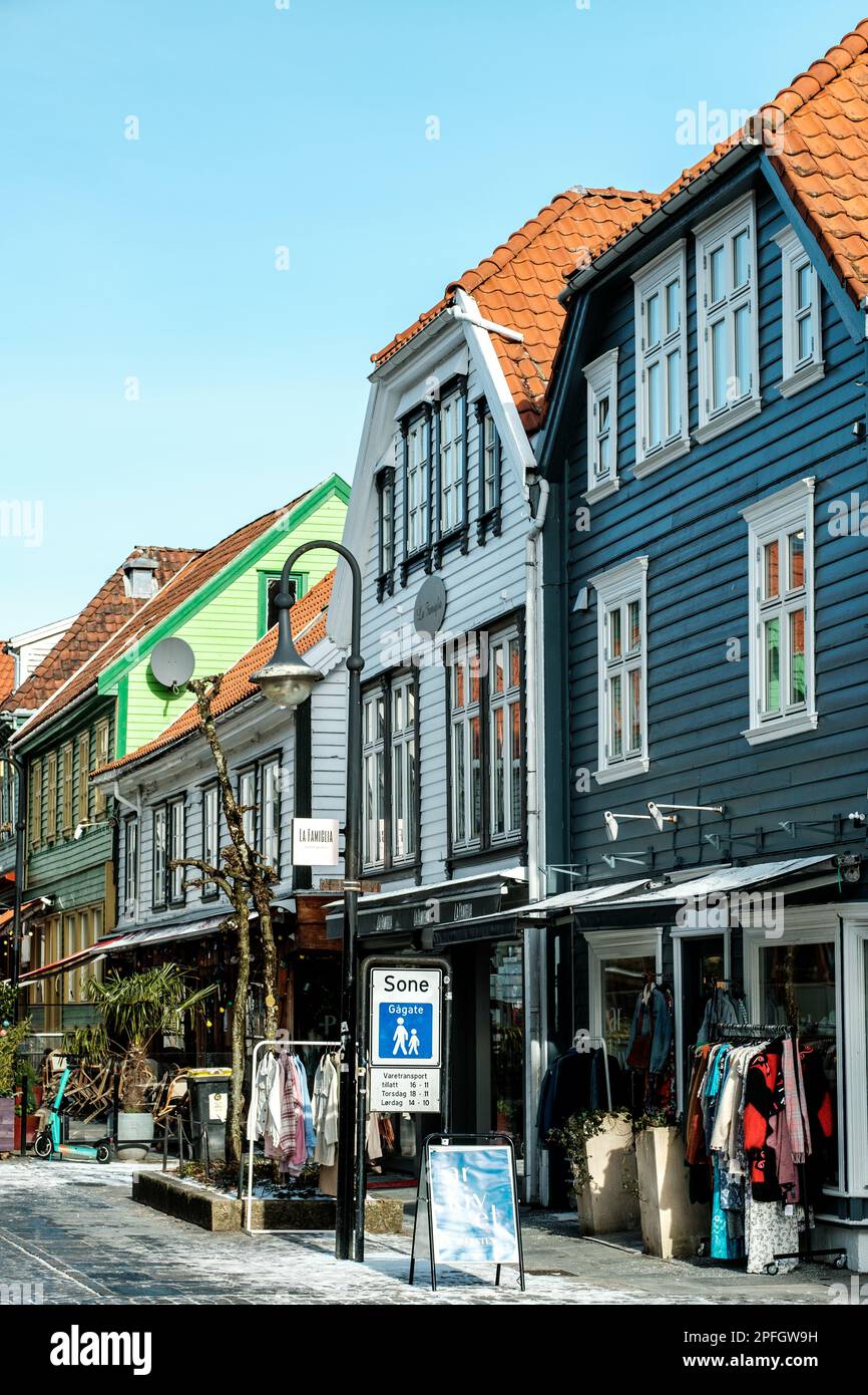 Stavanger, Norway, March 10 2023, Traditional And Historic Building Old ...