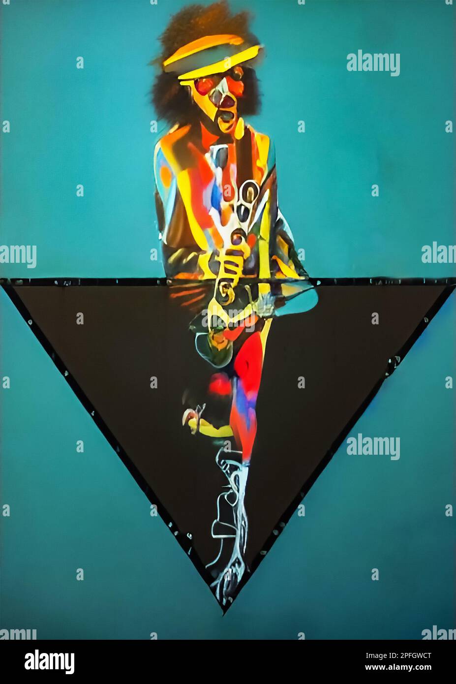 Abstract Jimmy Hendrix. Modern abstract painting Stock Photo - Alamy