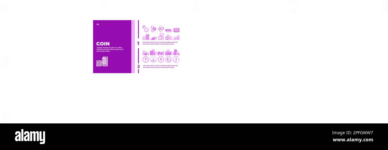 coin money business landing header vector Stock Vector Image & Art - Alamy